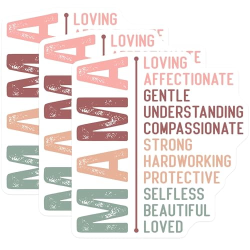 (3 Pack) Mama Words Decals - Loving Affectionate - Laptop Decals - 3 ...