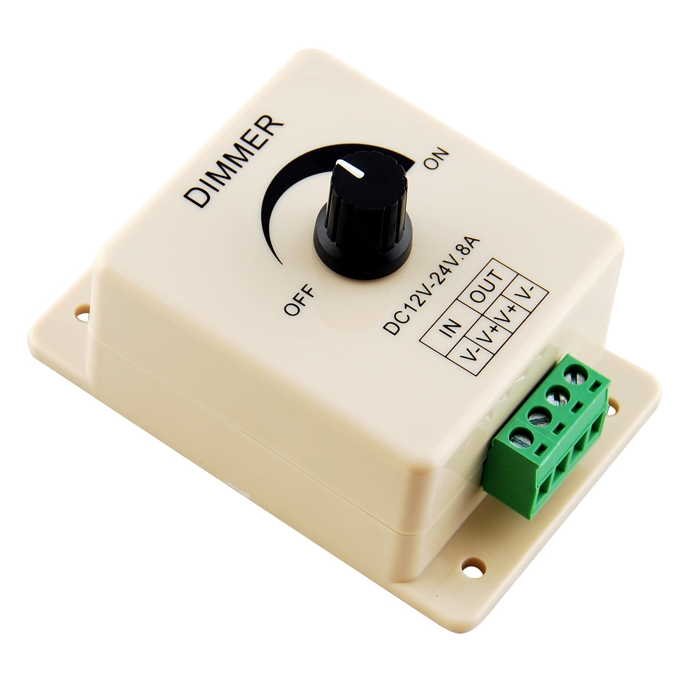 (3-Pack) Manual Dimmer Switch for LED Strip Light, 12V 8A Mountable ...