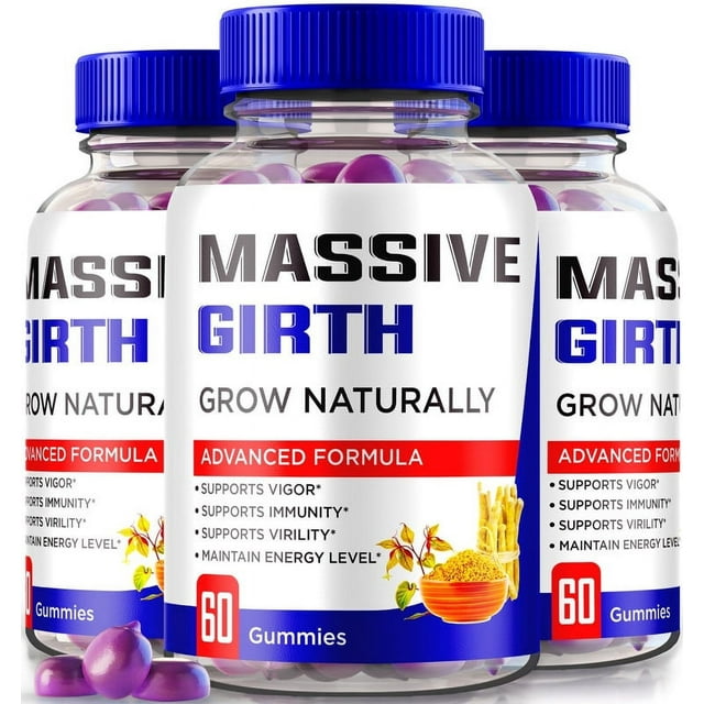 (3 Pack) Massive Girth Gummies, Official Massive Girth Grow Naturally ...