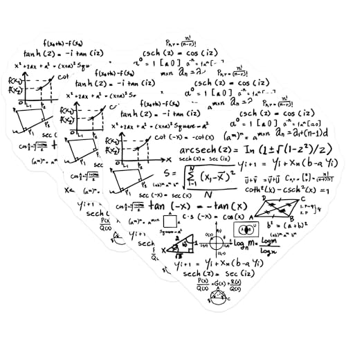 (3 Pack) Math Formula Decals - Heart Shape Equation Stickers - Science ...