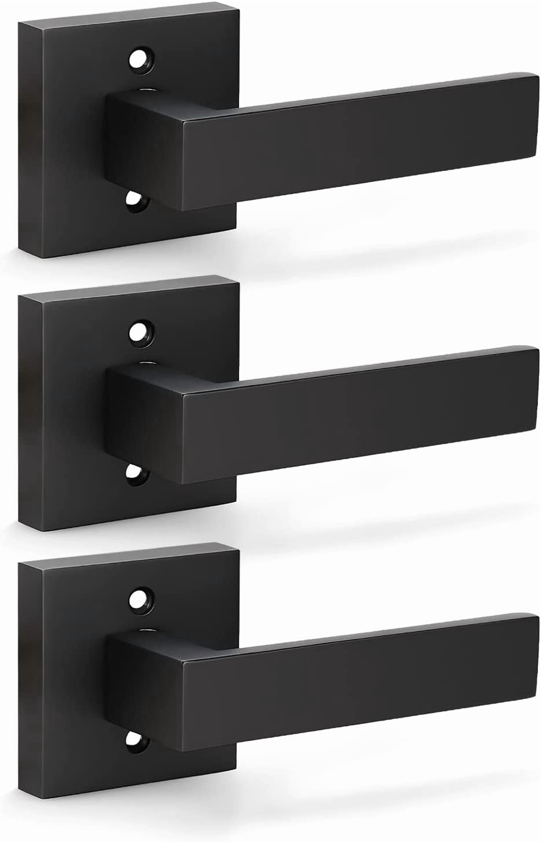 3 Pack Matte Black Dummy Door Handles Single Side Reversible Door ...