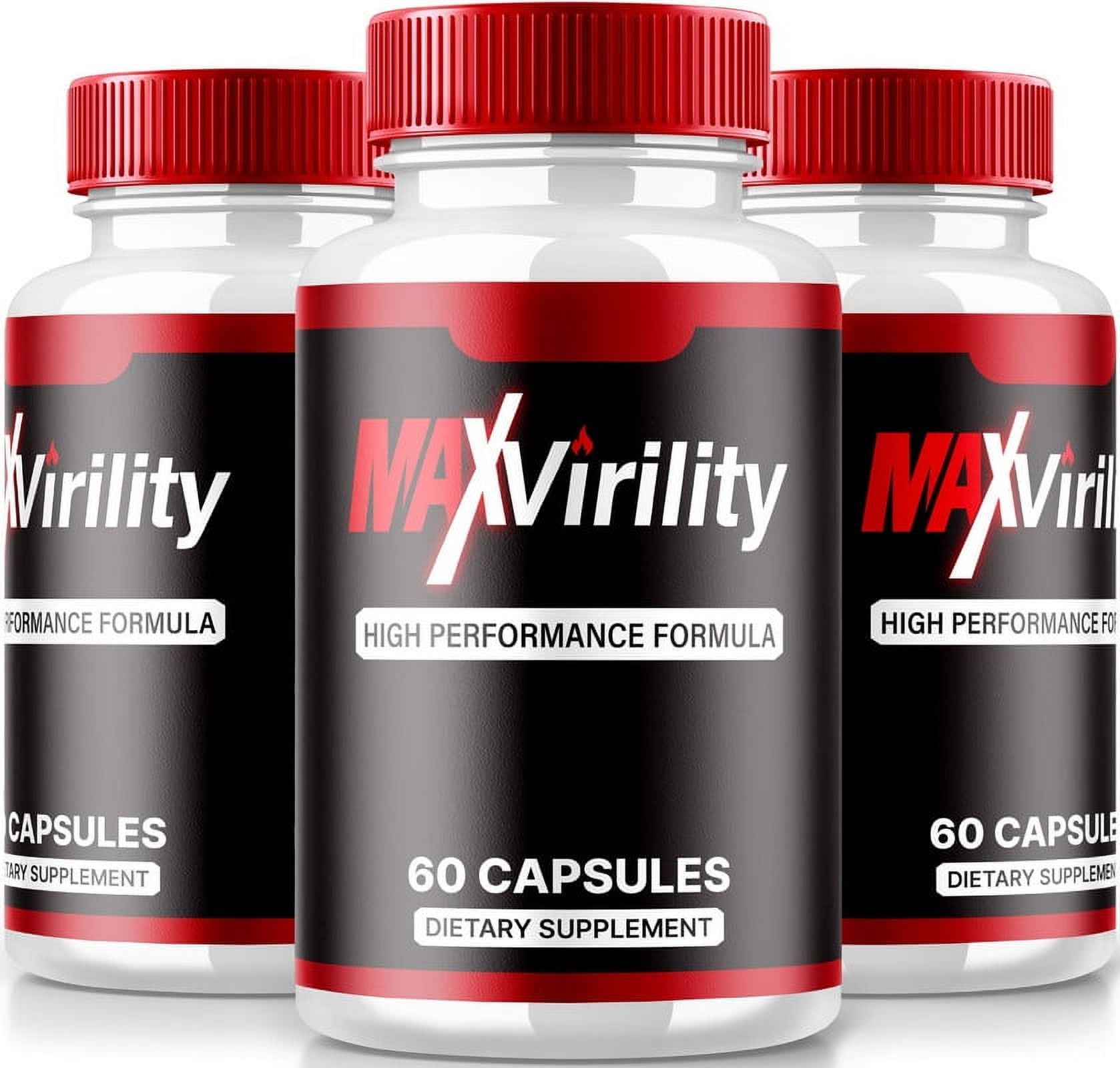 (3 Pack) Max Virility Capsules, MaxVirility Dietary Supplement, All ...