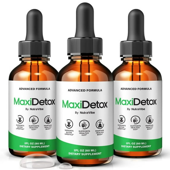 (3 Pack) MaxiDetox – Natural Daily Liquid Formula Designed to Align ...