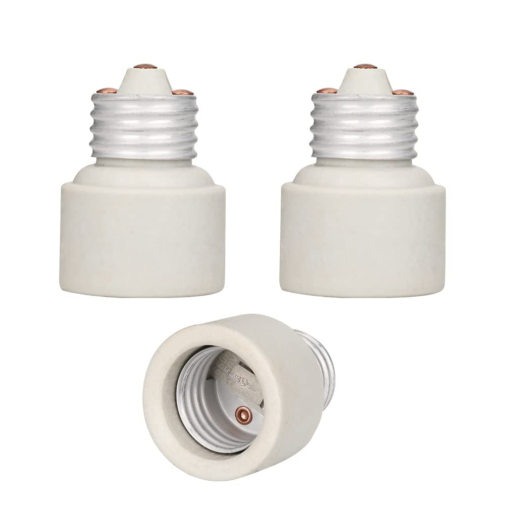 3 Pack Medium Screw Base to Medium Base Light Bulb Socket Porcelain ...