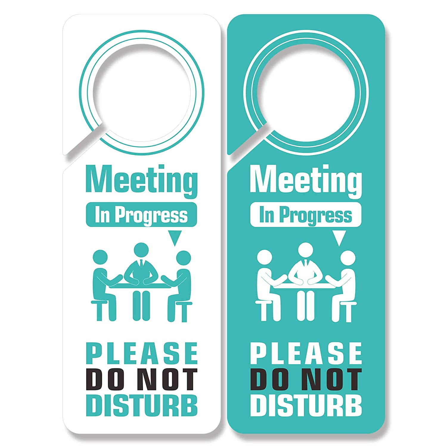 3 Pack Meeting in Progress Door Sign, Do Not Disturb Door Hanger Sign ...