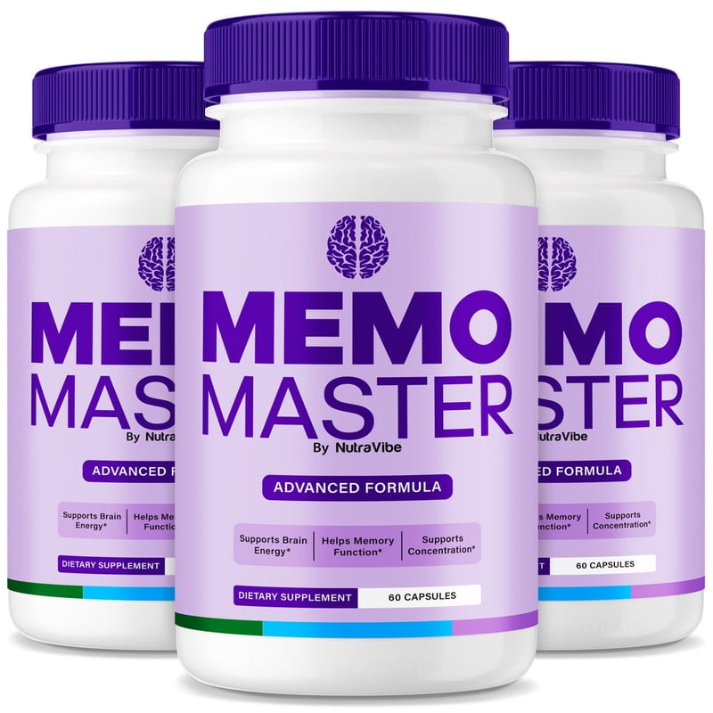 (3 Pack) Memo Master Pills – Daily Formula with a Natural Blend to Help ...