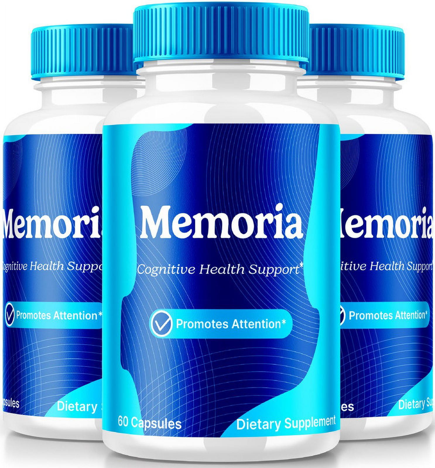 (3 Pack) Memoria Capsules, Premium All Natural Supplement to Support Overall Cognitive Health ...