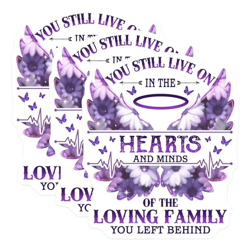 (3 Pack) Memorial Decals - Remembrance Decals - Loss of Loved One - 3 ...