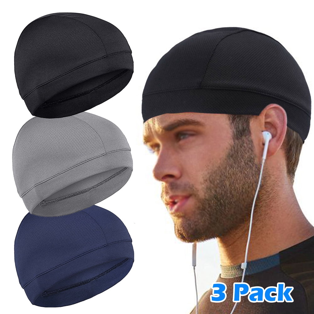 3 Pack Men Women Under Helmet Liner Skull Cap, Homeya Outdoor Sport ...