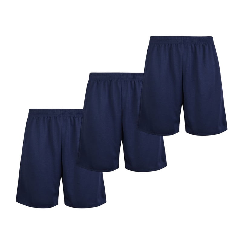 3 Pack Men’s Athletic Performance Shorts Side Packets Elastic Waistband ...