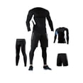 3-Pack Men's Athletic Workout Set Breathable Mesh Long Sleeve ...