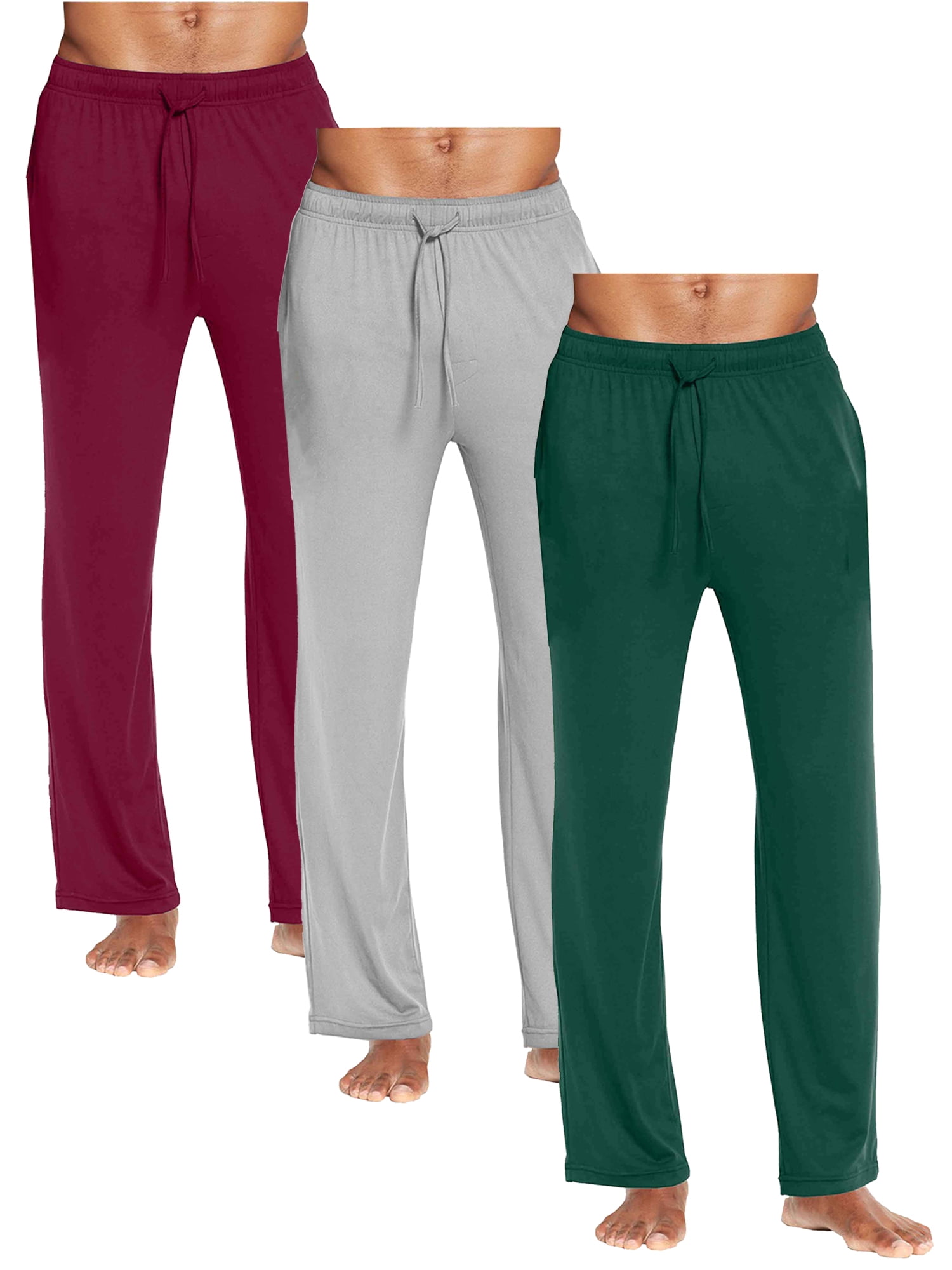 3-Pack Men's Classic Sleep & Lounge Pants, Modern Fit, Elasticized ...