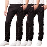 "3-Pack Men's Flex Stretch Slim Fit Chino Pants, Comfortable Trouser ...