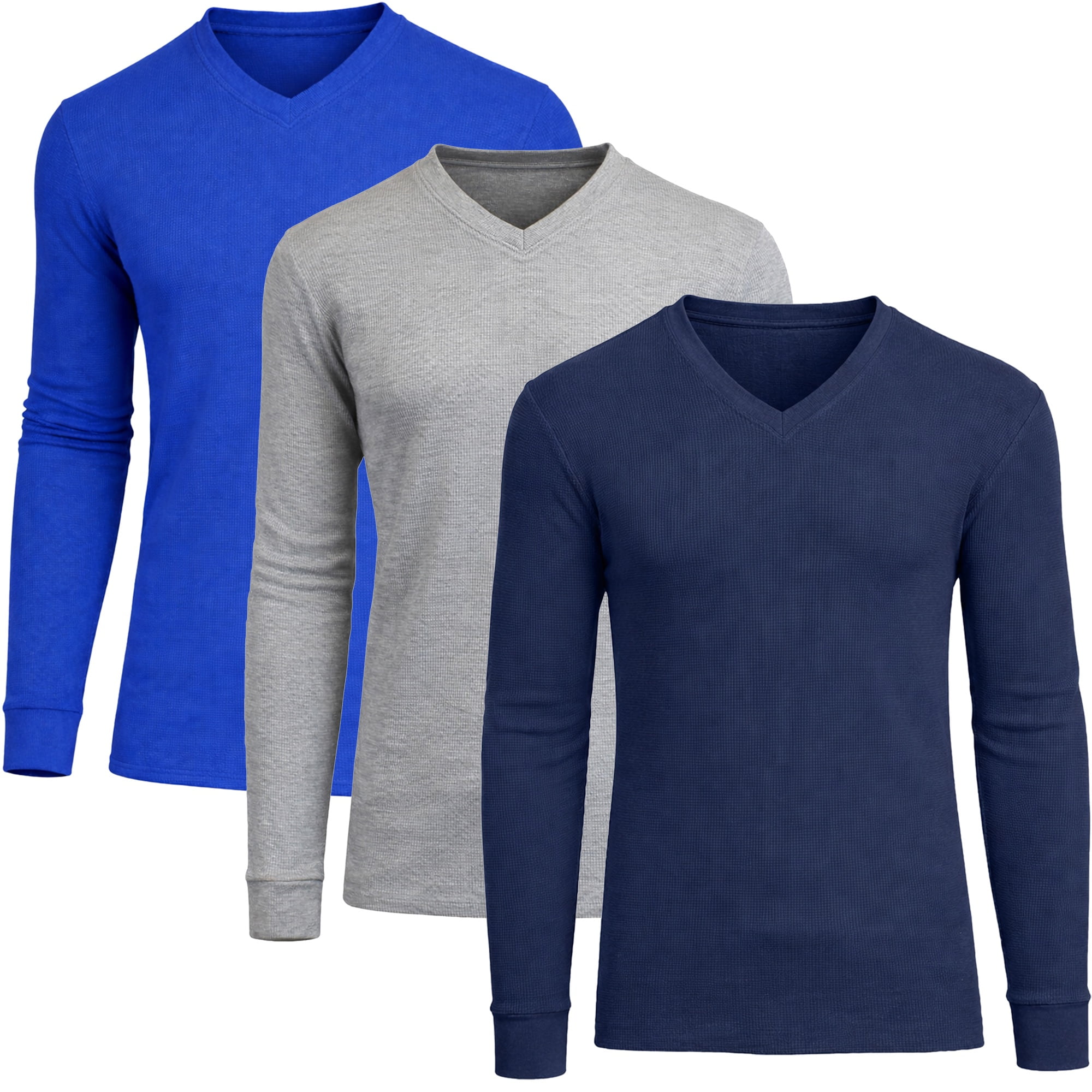 3-Pack Men's Long Sleeve Thermal Shirts (S-5XL) - Walmart.com