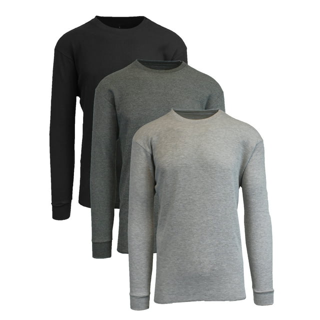 3-Pack Men's Long Sleeve Thermal Shirts (S-5XL) - Walmart.com