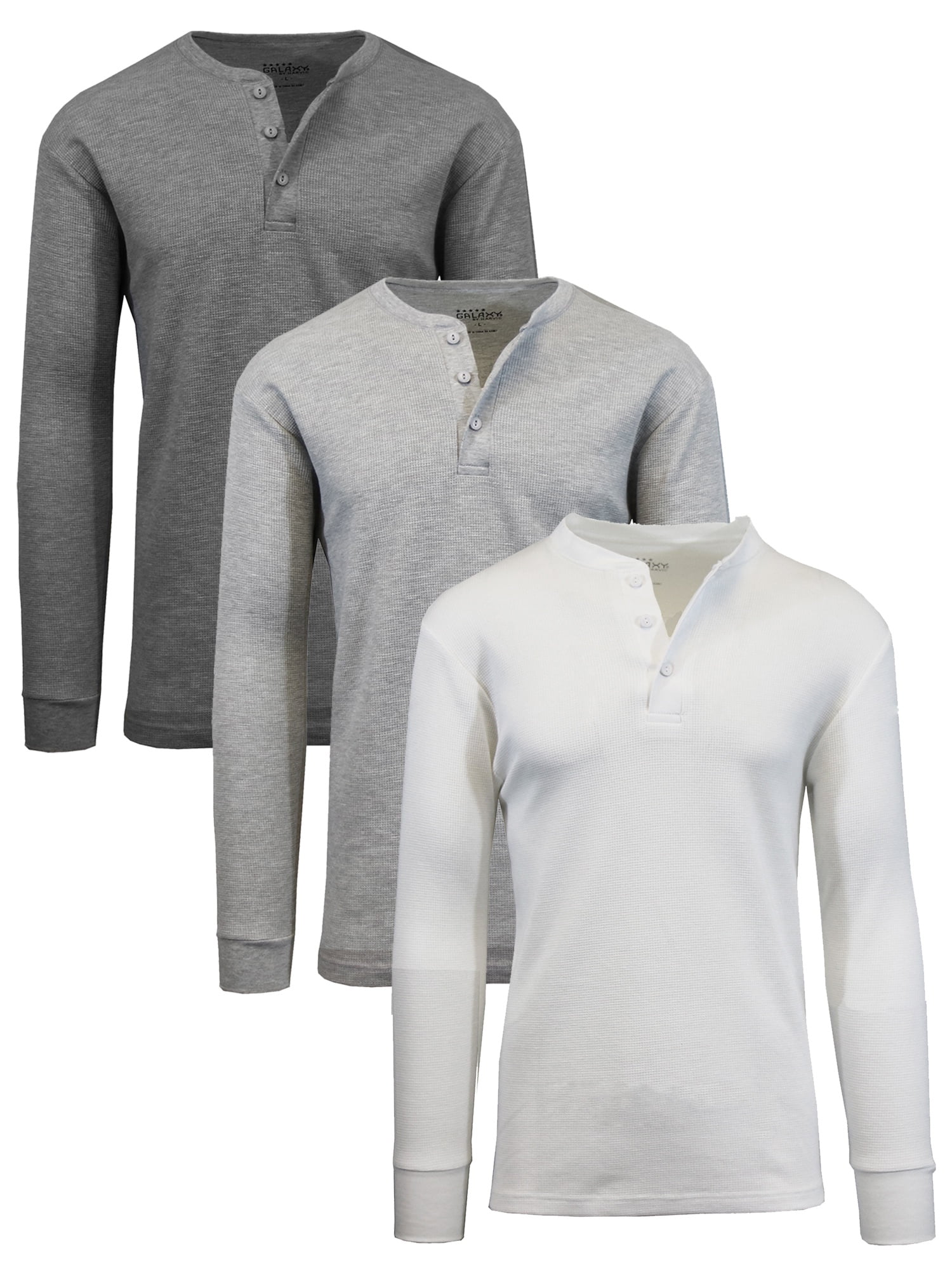 3-Pack Men's Long Sleeve Thermal Shirts (S-5XL) - Walmart.com
