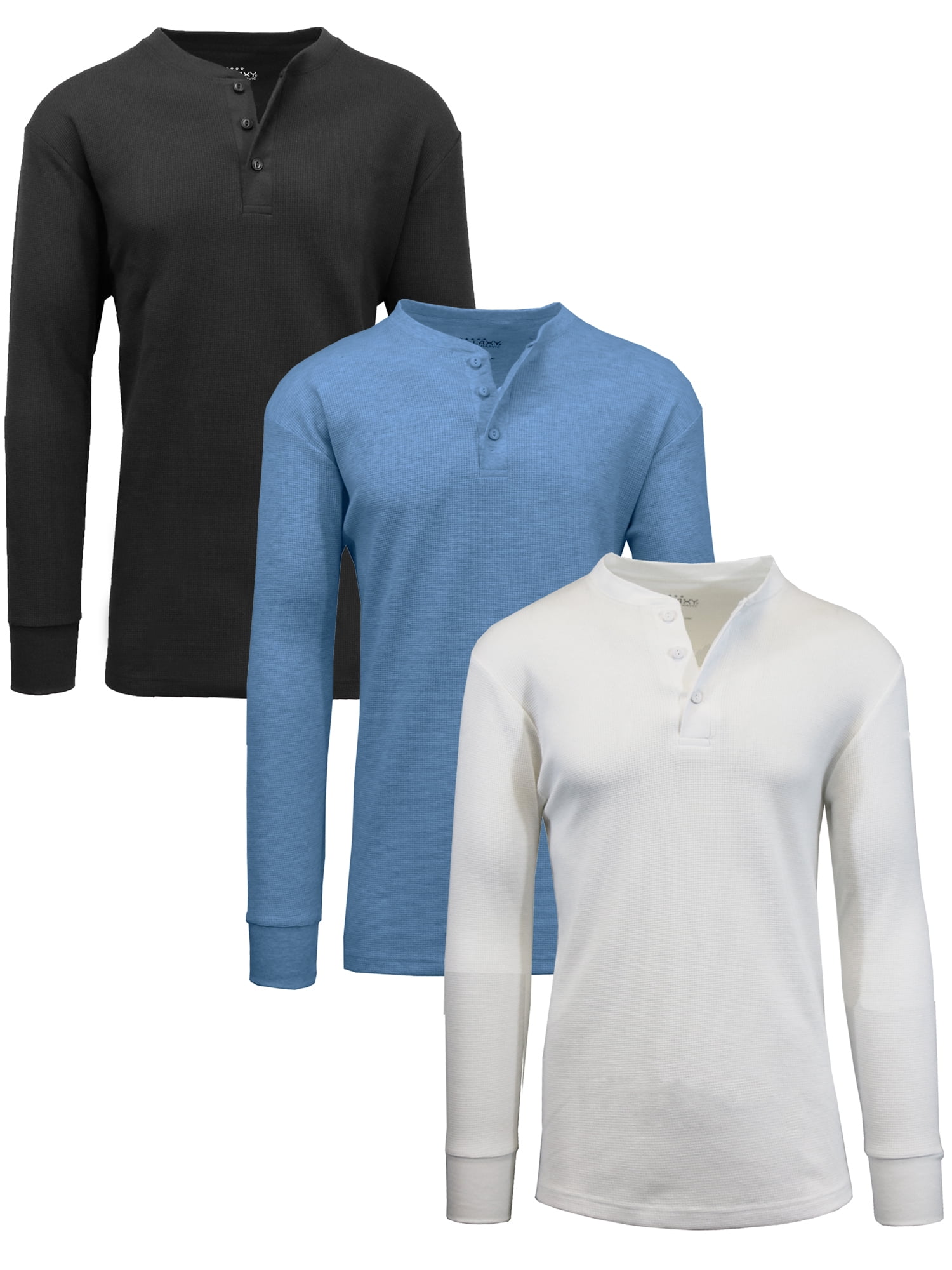 3-Pack Men's Long Sleeve Thermal Shirts (S-5XL) - Walmart.com