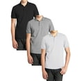 3-Pack Men's Regular-fit Short Sleeve Pique Polo Shirts with Ribbed Collar & Armbands (S-5XL ...