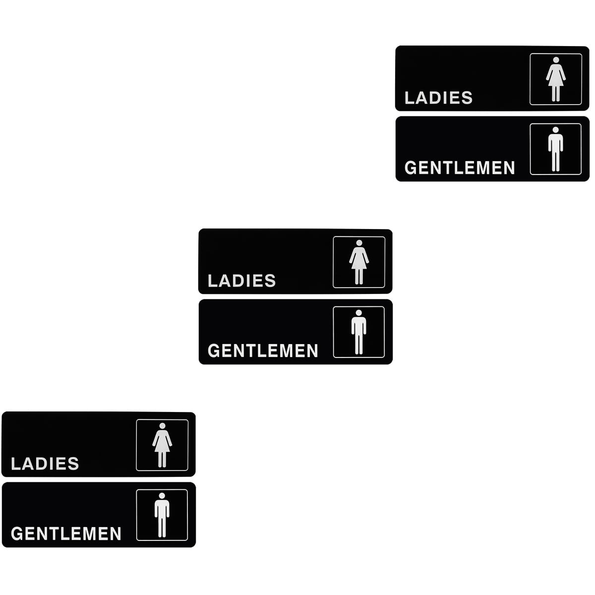 3 Pack Men's and Women's Restroom Signage Decor Digital Custom Signs ...