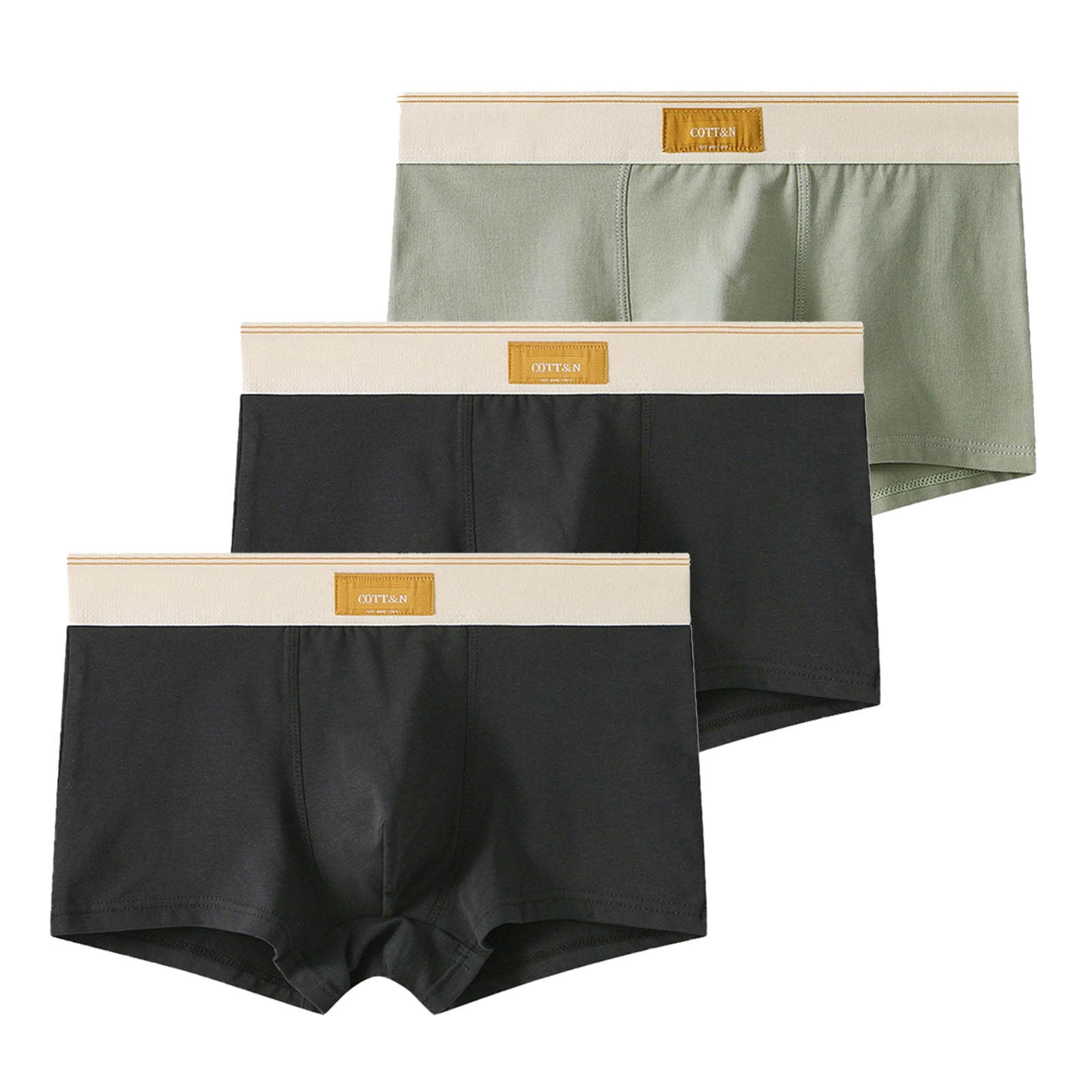 3 Pack Mens Big & Tall Underwear Cotton Boxer Briefs M-4X Plus Size ...