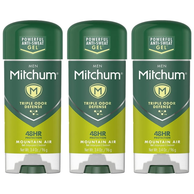 Mitchum Men's Antiperspirant Deodorant Gel Stick, Triple Odor Defense ...
