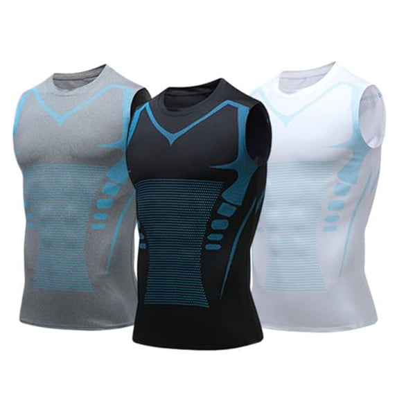 3 Pack Mens UPF Sun Protection Sleeveless Swim Top Quick Dry Anti ...