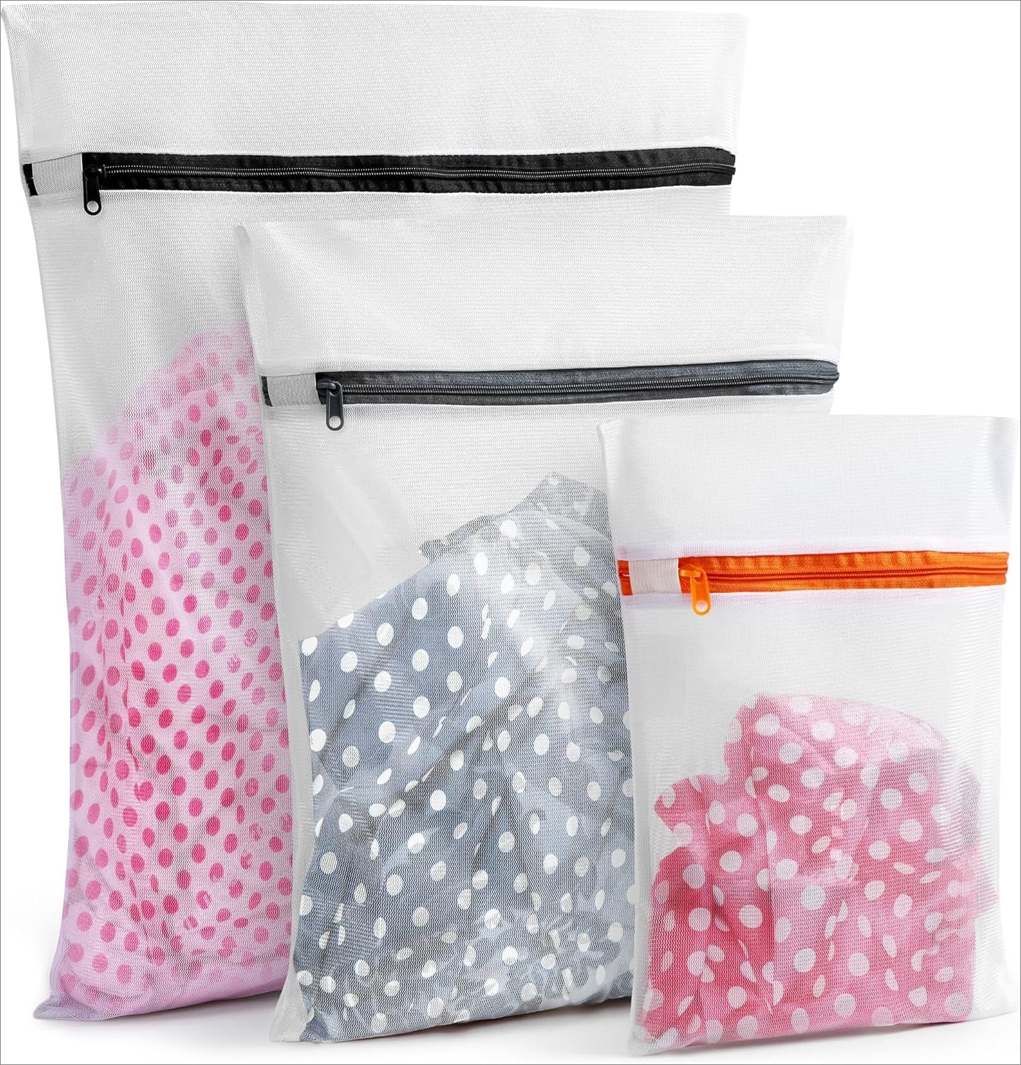 3 Pack Mesh Laundry Bags for Delicates - Reusable Mesh Laundry Bags for ...