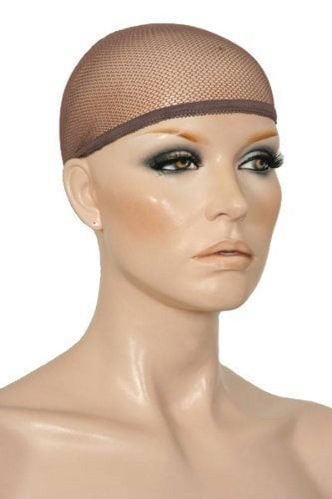 3 Pack Mesh Net Wig Cap Liner Dark Brown - Walmart.com