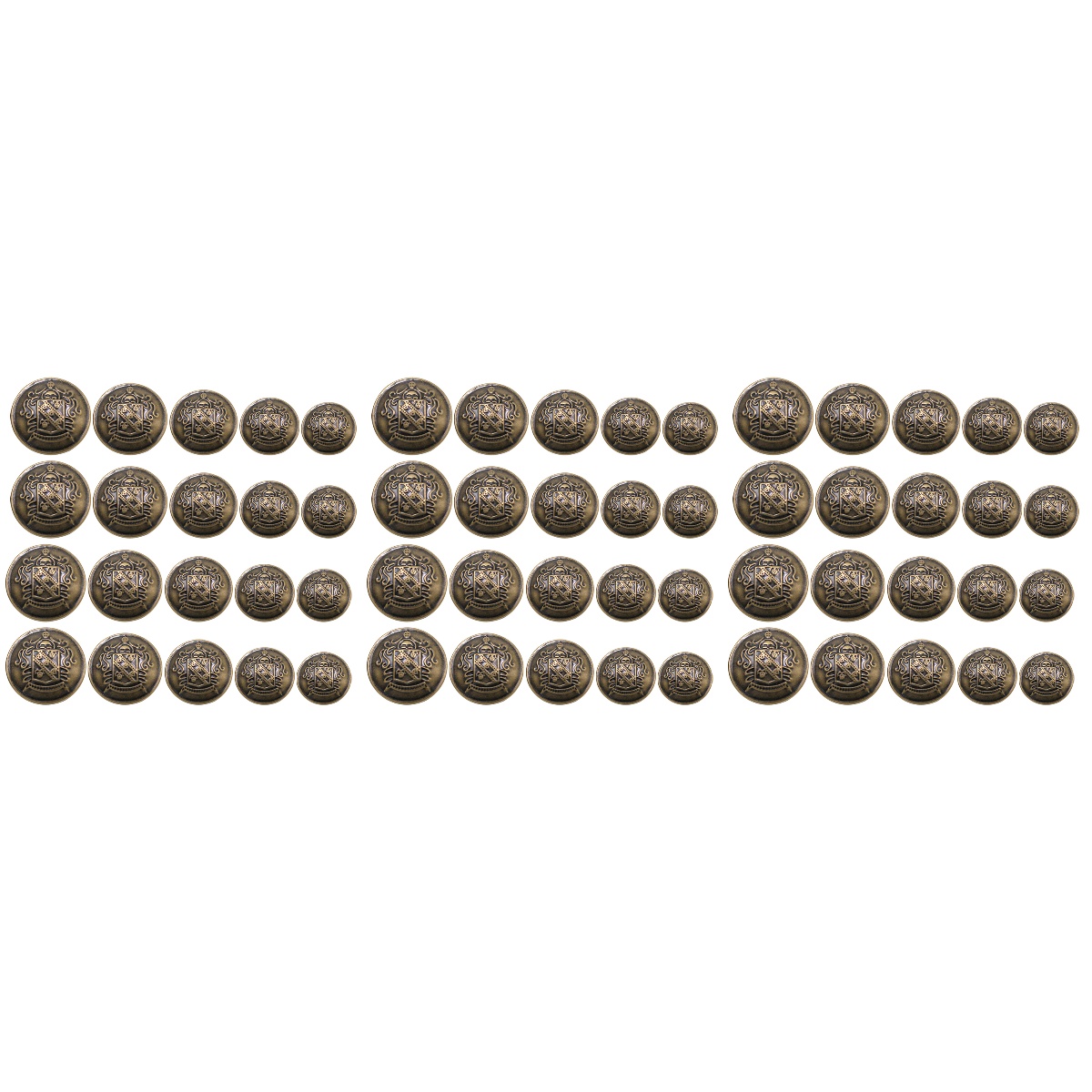 3 Pack Metal Buttons Shank Trouser Vintage Clothing Sewing Hat ...