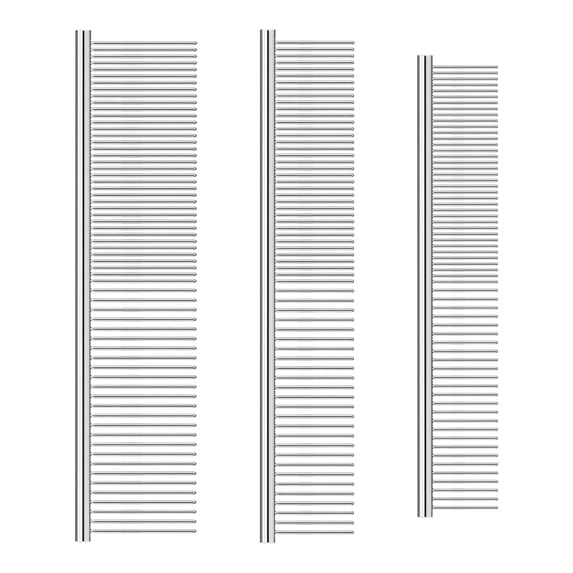 3 Pack Metal Dog and Cat Grooming Combs, Shedding and Doodle Combs for ...