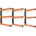 3 Pack Metal Lumber Storage Rack, Heavy Duty Steel, Wall Mounted, 3 ...