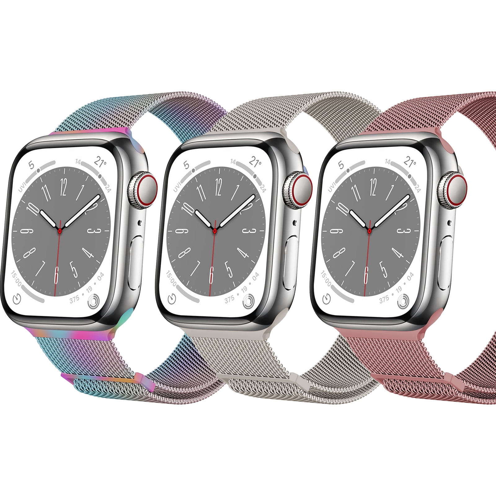 3 Pack Metal Magnetic Band Compatible with Apple Watch Bands 38mm 40mm ...