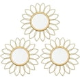 3 Pack Metal Mirrors for Wall Sunburst Wall Mirrors Home Décor ...