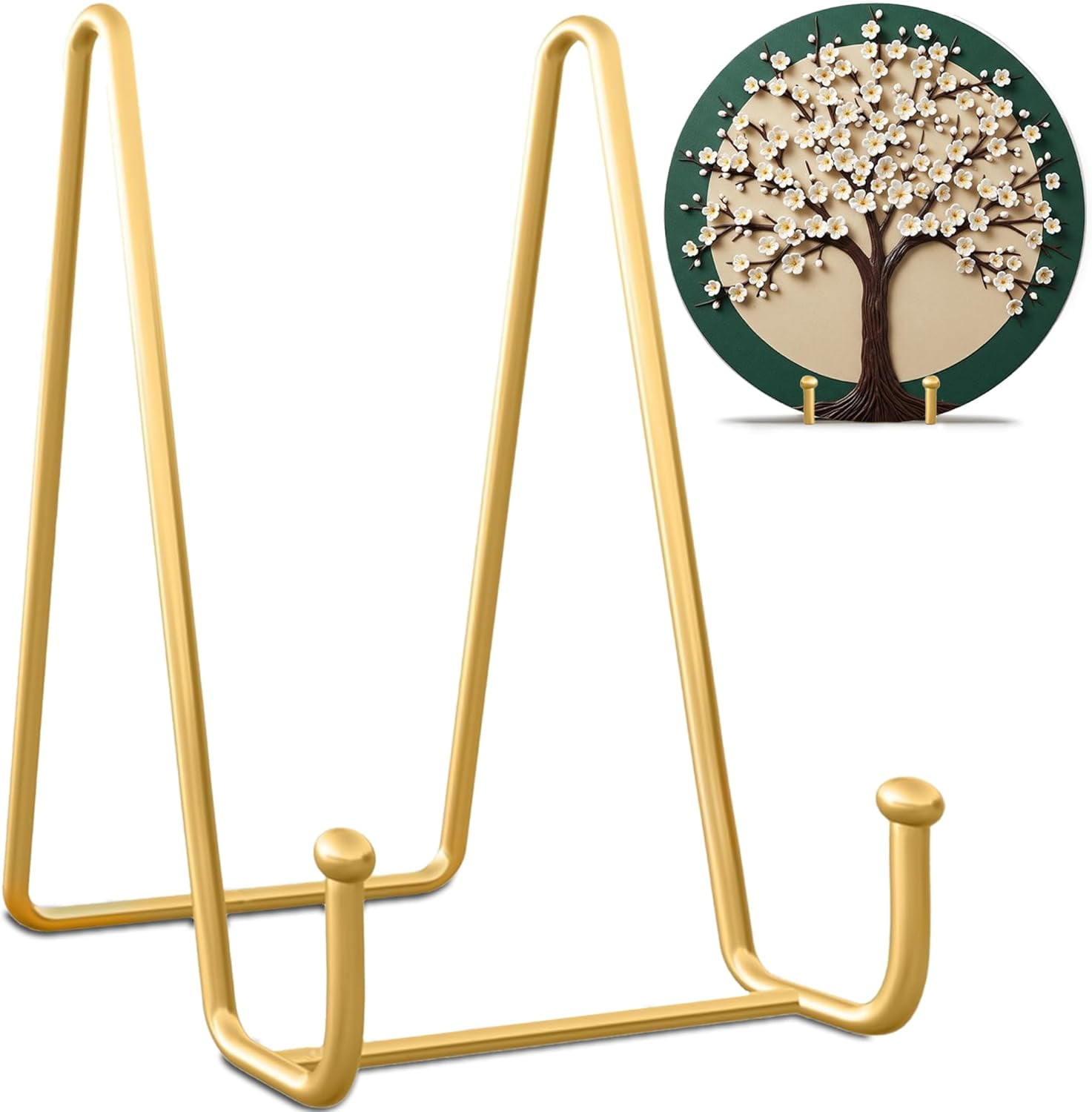 3 Pack Metal Plate Display Stands - 6 Inch Small Easel Holders for ...
