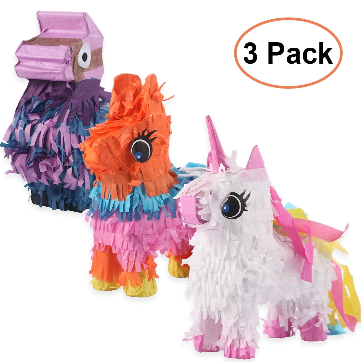 3 Pack Mexican Pinatas - Unicorn Donkey Camel Pinatas for Cinco de Mayo ...