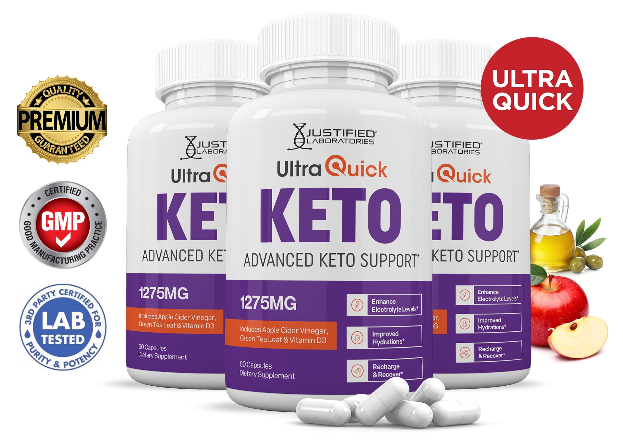(3 Pack) Microbio Keto ACV Pills 1275mg Alternative to Gummies Dietary ...