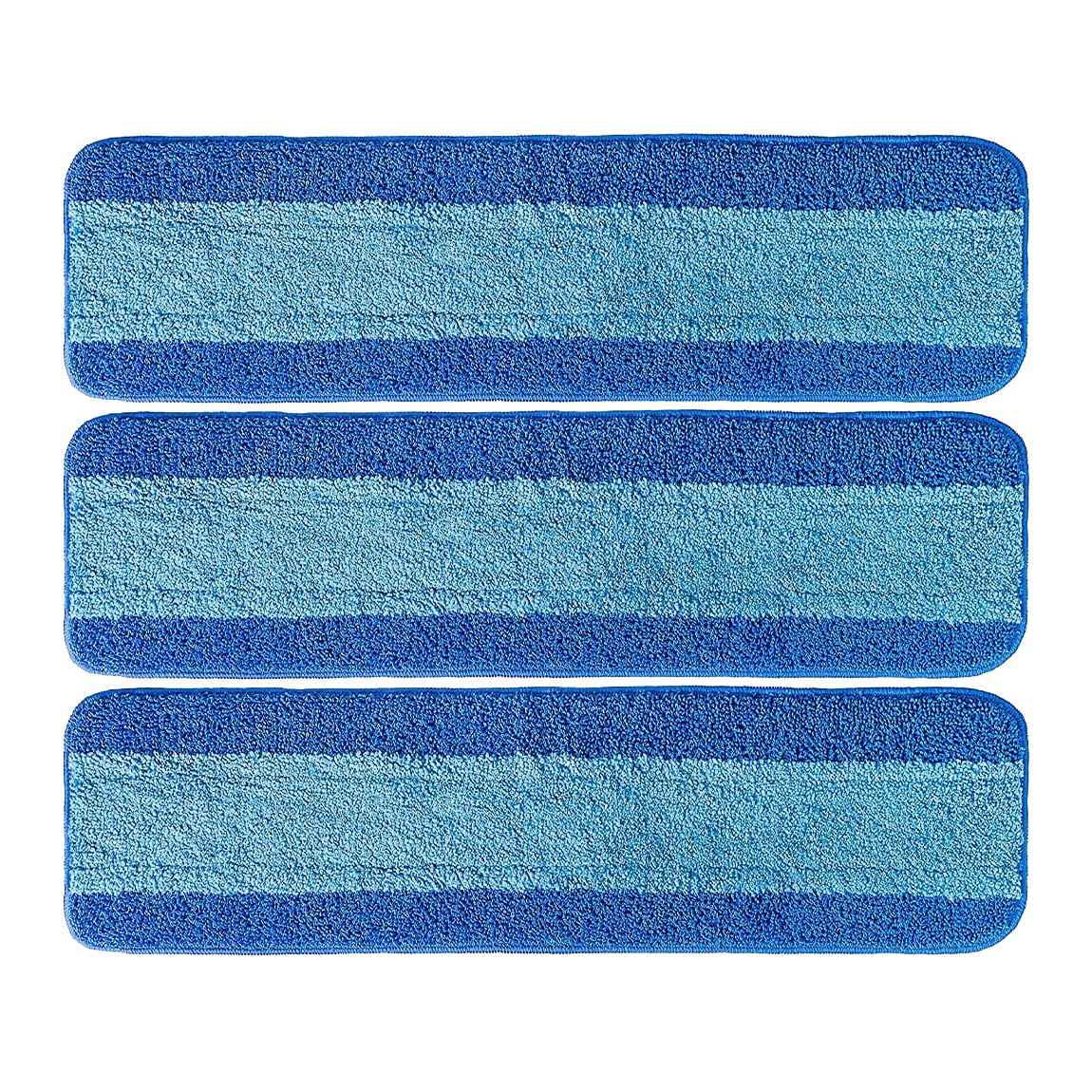 Unbranded Microfiber Mop Pads 46x13cm 3pk for Hardwood Floor Cleaning ...
