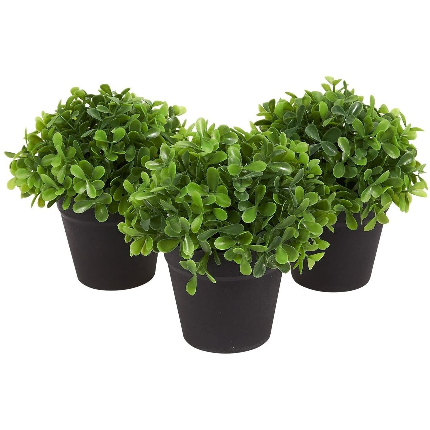 3-Pack Mini Artificial Potted Plants, Faux Topiaries for Office Desk ...