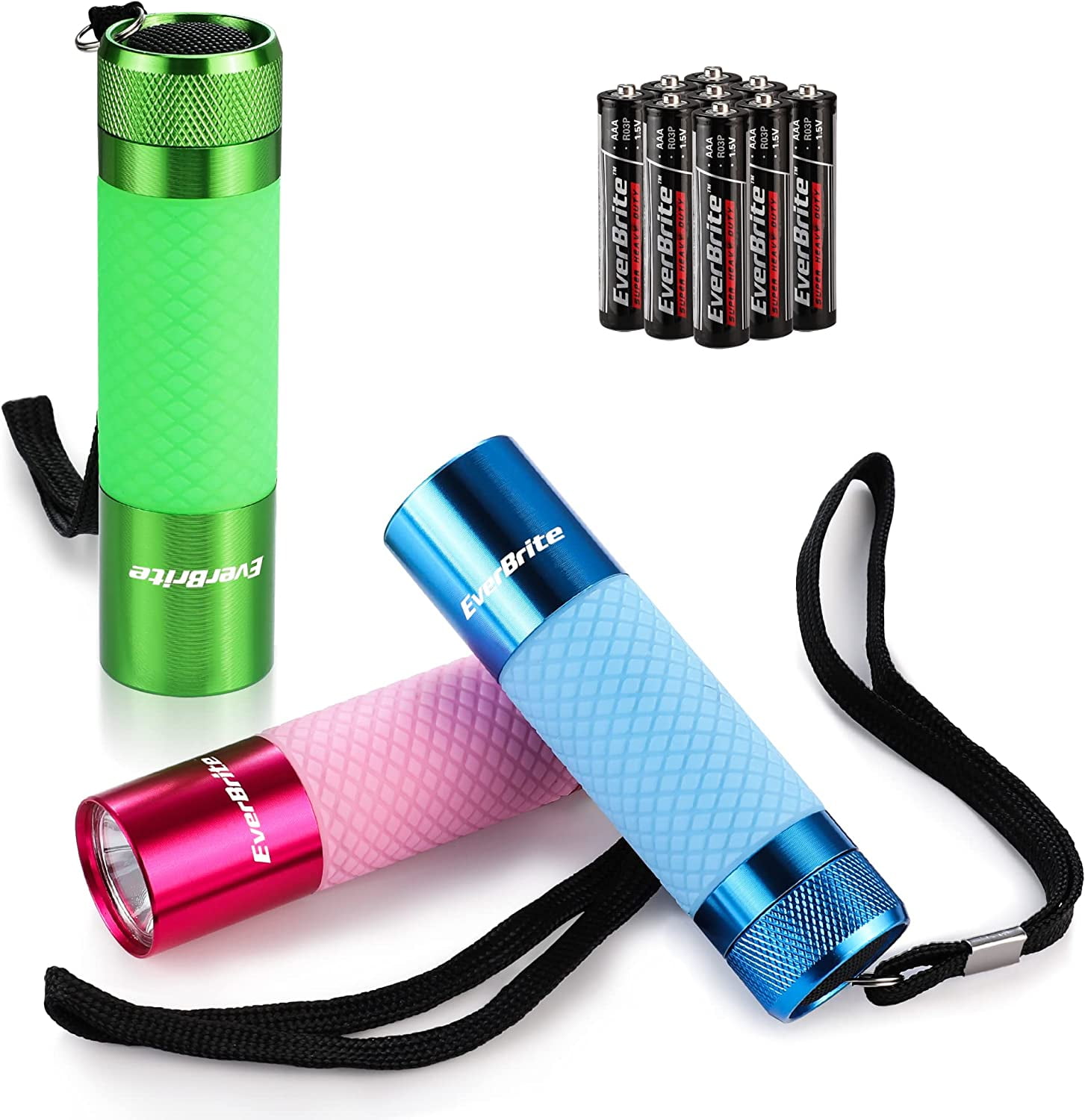 3-Pack Mini Flashlights, Glow in Dark Flashlights, Aluminum LED ...