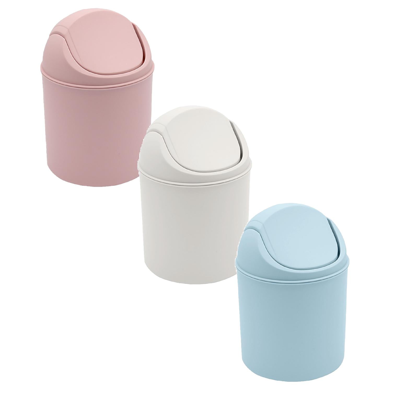 3-Pack Mini Flip-Top Cans â Small Covered Desk Bins for Paper Waste ...