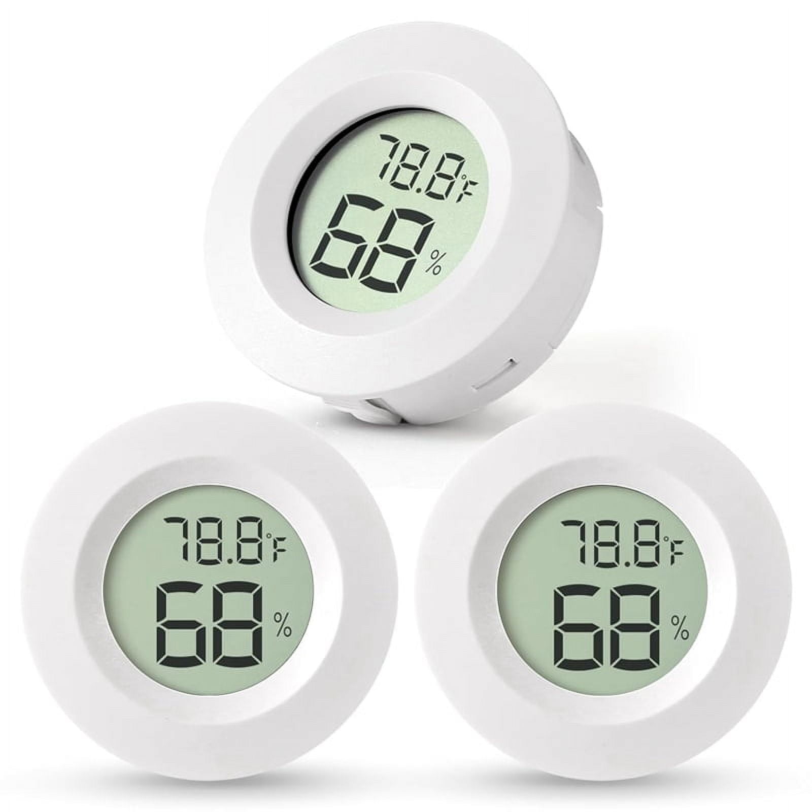 3-Pack Mini Hygrometer & Thermometer, Indoor Outdoor Digital Humidity ...