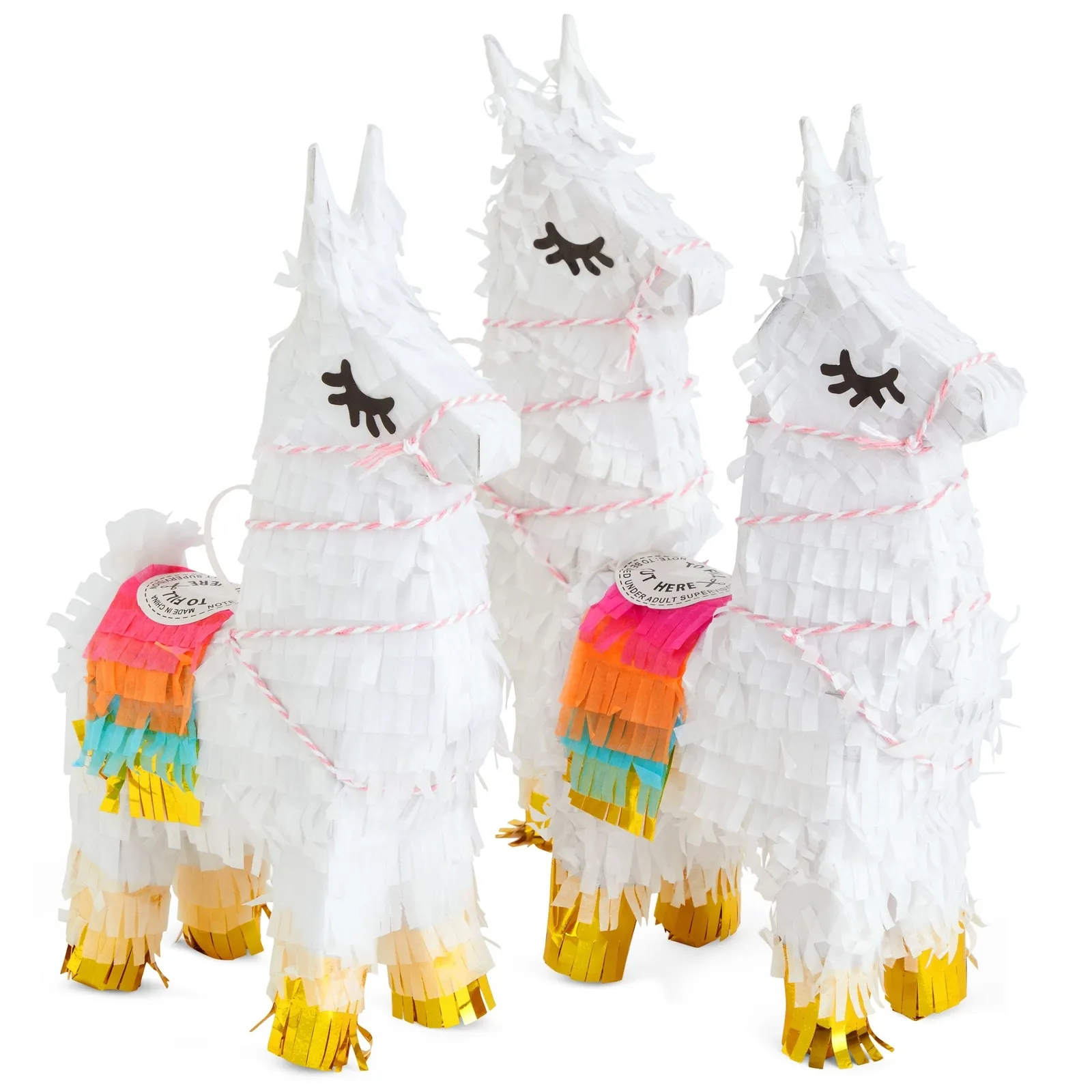 3 Pack Mini Llama Pinatas for Birthday Party, Cinco de Mayo Fiesta ...