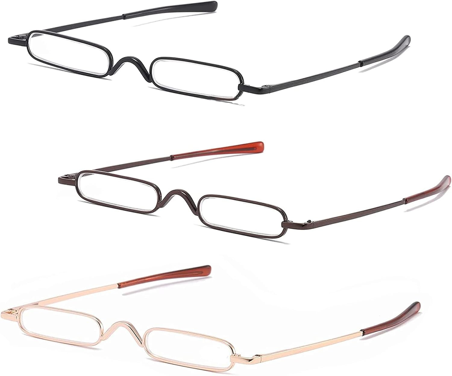 3 Pack Mini Slim Pen Reading Glasses - Compact Readers with Pen Clip ...
