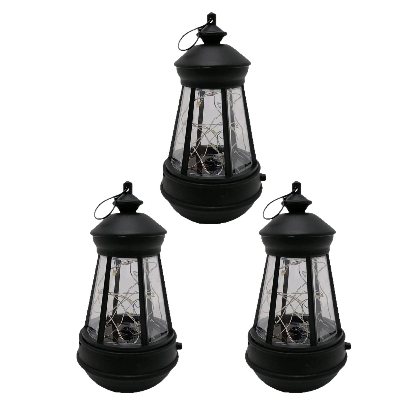 3 Pack Mini Solar Pendant Lights,IP65 Waterproof Hanging Lantern,Resin ...