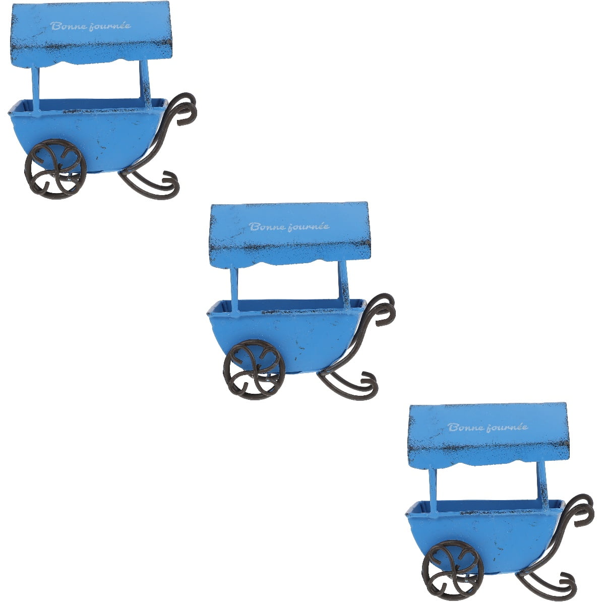 3 Pack Mini Wheelbarrow Cart Accessories Props Tabletop Decoration ...