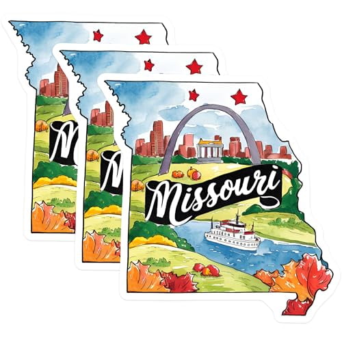 (3 Pack) Missouri Decals - State Pride Sticker - Laptop Water Bottle ...