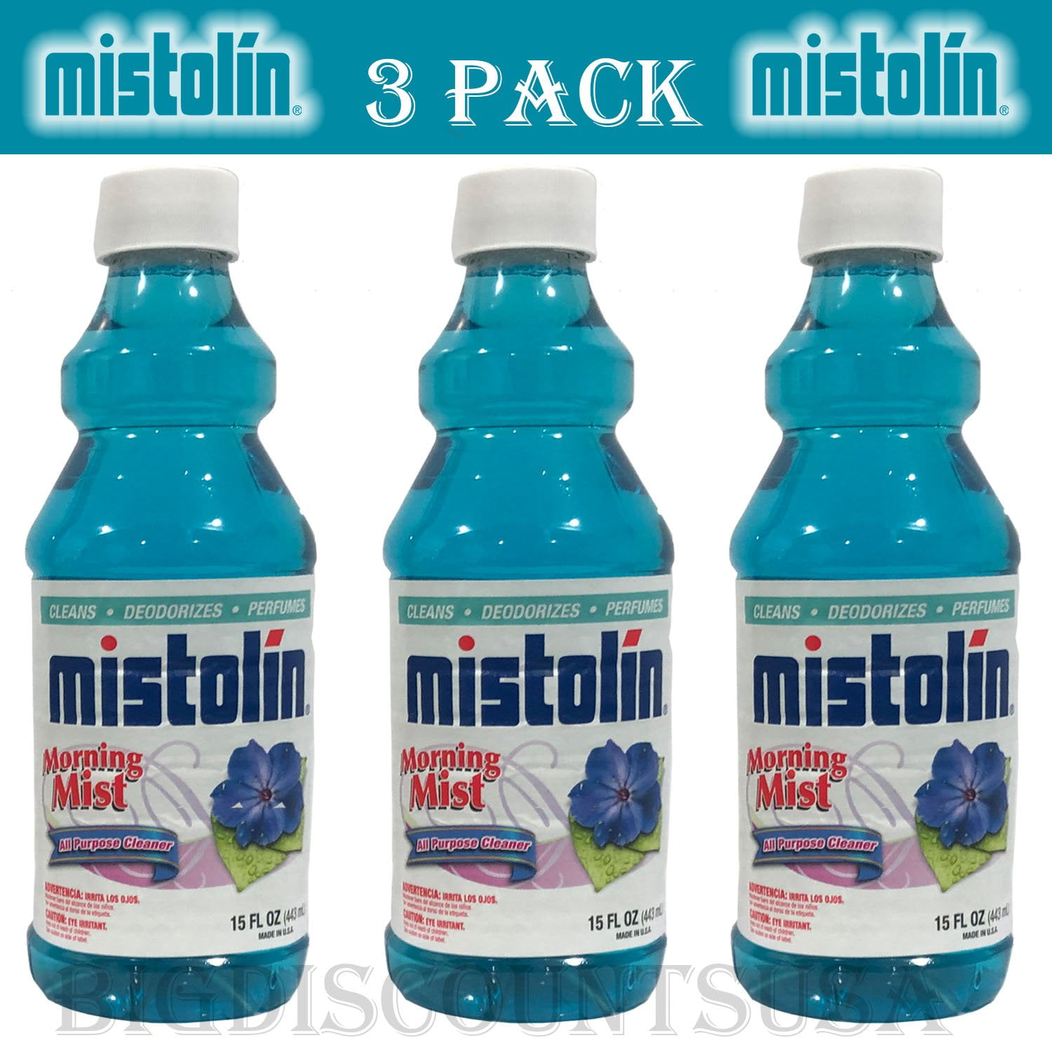 3 Pack Mistolin General All Purpose Cleaning Solution Kit Morning Mist ...