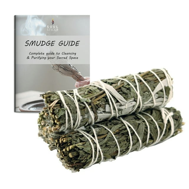 3 Pack Mixed White Sage and Mugwort Leaves Smudge Sticks | Grown in California Smudge Bundles ...