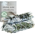 3 Pack Mixed White Sage and Peppermint Leaves Smudge Sticks | Grown in California Smudge Bundles ...