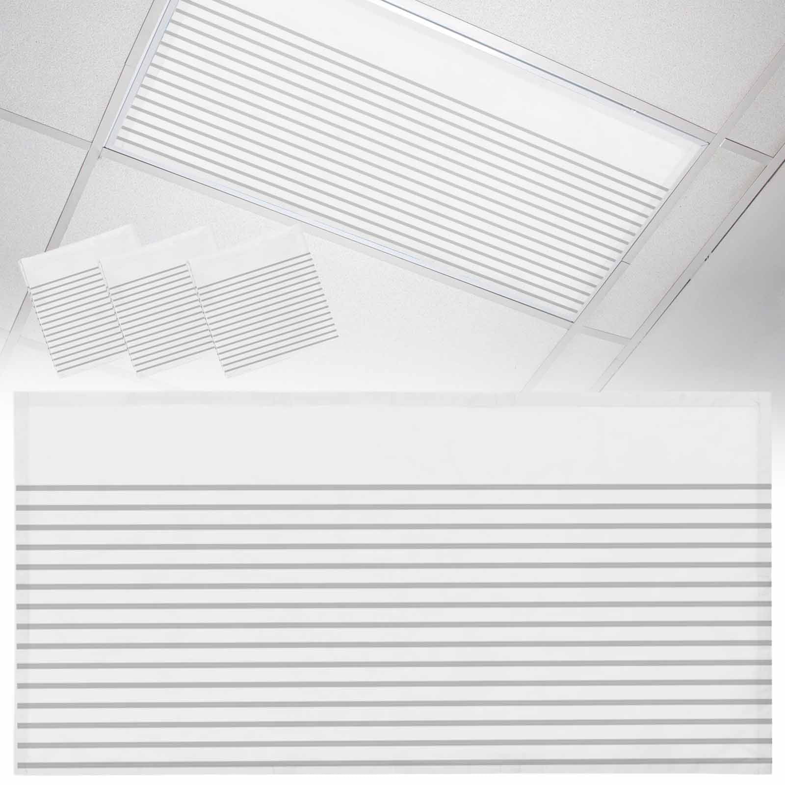 3 Pack Modern Stripes Simple Streak Fluorescent Light Covers for ...